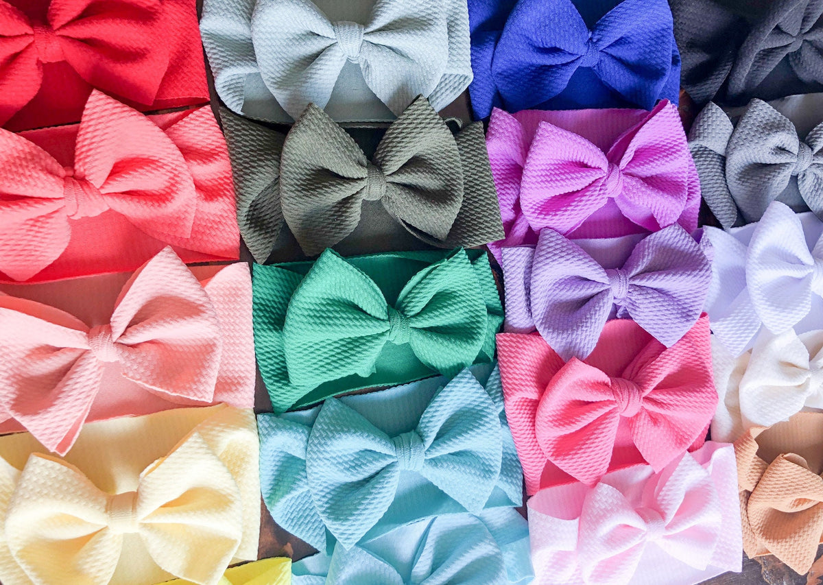 Baby Headwrap Bow, Choose your color – Tiny Toes Baby Co